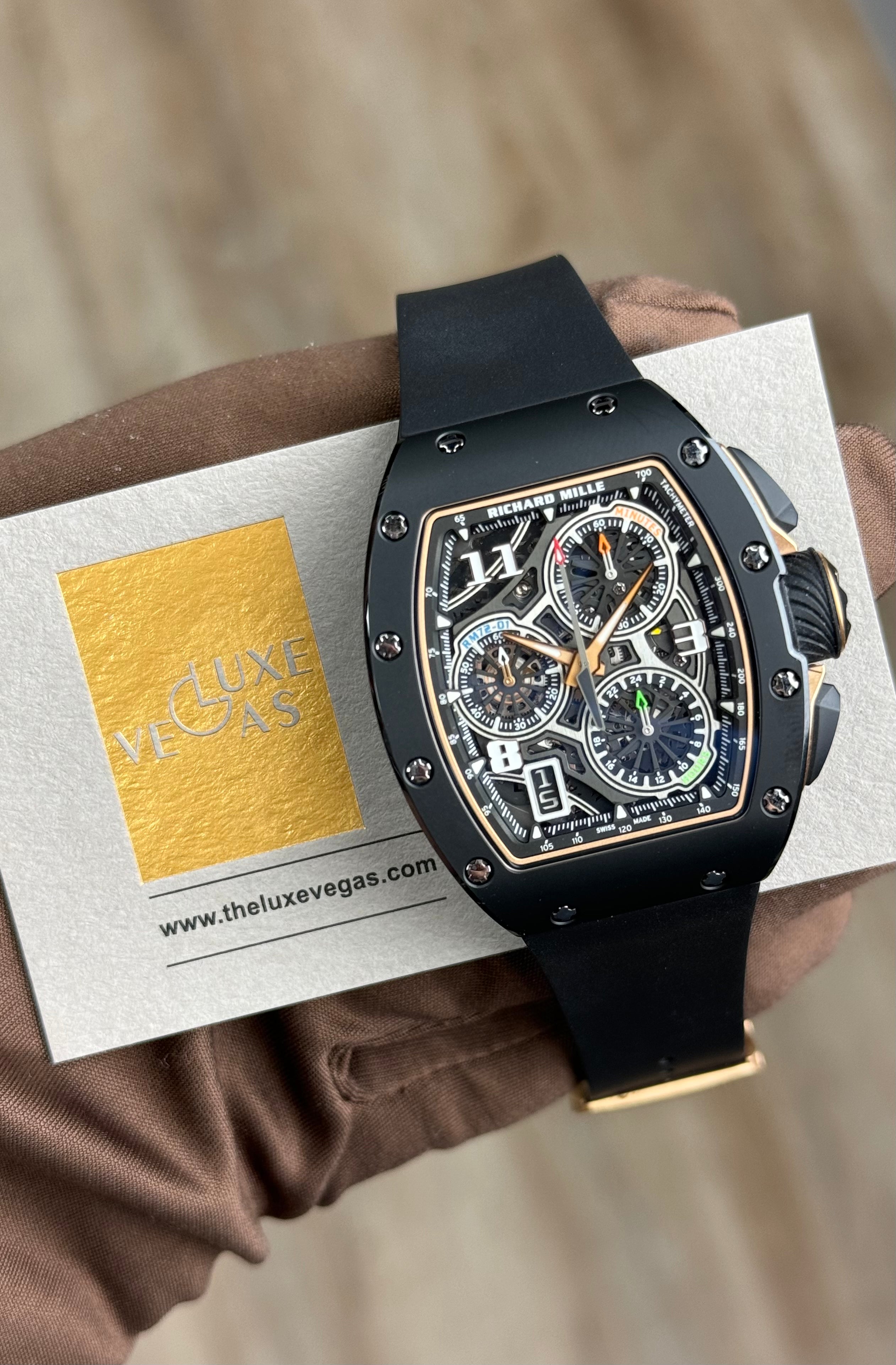 Richard Mille RM72-01 Black Ceramic Lifestyle Flyback Chronograph